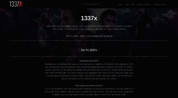 1337x-official.com - 1337x: The Official Home | 133... - 1337x Official