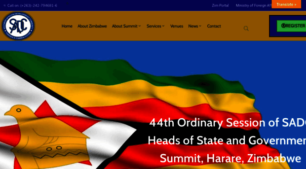 44thsadcsummit.gov.zw - Home - SADC Registration Porta... - 44th SADC Summit