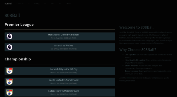 808ball.com.ng - 808Ball - Live Football, F1, B... - 808Ball