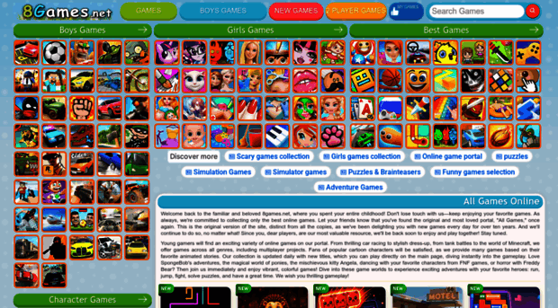 8games.net - All Games Online - Play For Fr... - 8Games