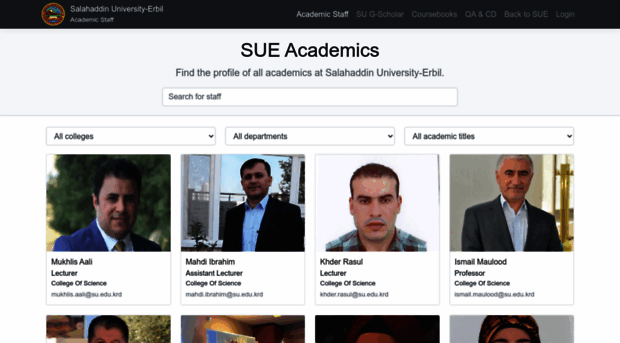 academics.su.edu.krd - SUE Academics - Academics Su Edu