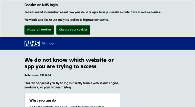 access.login.nhs.uk - NHS login - Access Login
