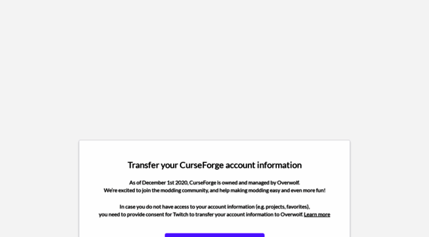 account-transfer.curseforge.com - Transfer your CurseForge accou ...