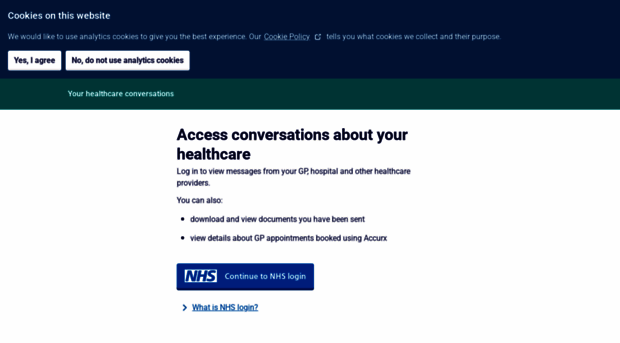 accurx.nhs.uk - Access conversation about your... - Accurx
