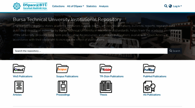 acikerisim.btu.edu.tr - DSpace Arşivi :: Ana Sayfa - Acikerisim Btu