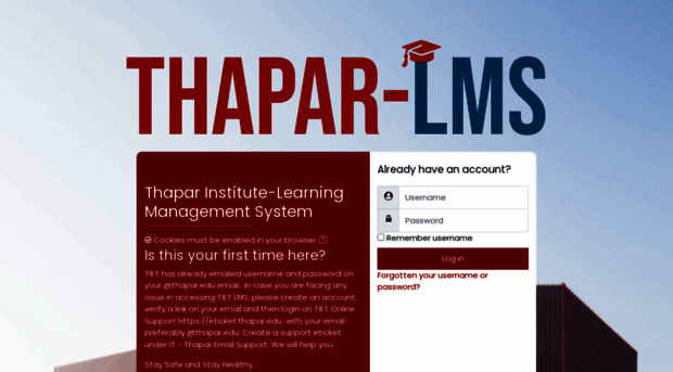 ada-lms.thapar.edu - Thapar Institute-Learning Mana... - Ada Lms Thapar