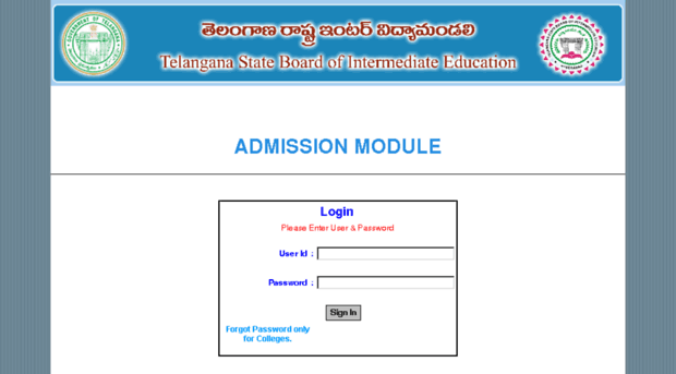 admi.tsbie.cgg.gov.in - :: Board of Intermediate Educa... - Admi Tsbie Cgg
