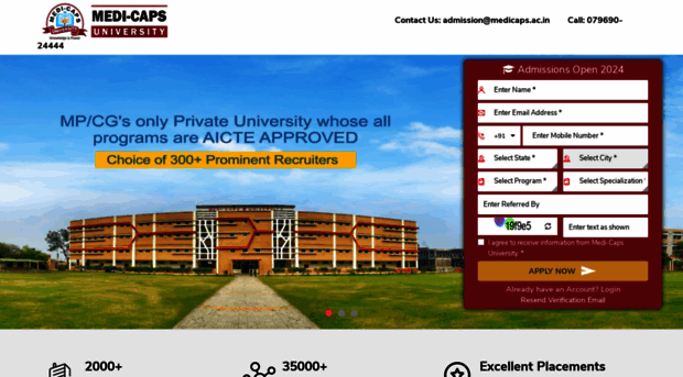 admission.medicaps.ac.in - Medi-Caps University - Admission Medi Caps