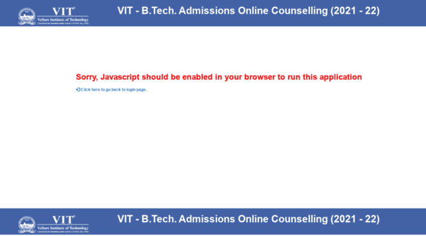 admissionresults.vit.ac.in - VIT PG Counselling - Admissionresults VIT