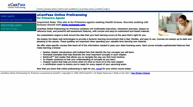 agents-ucanpass.examfx.com - uCanPass Online Prelicensing f... - Agents ...
