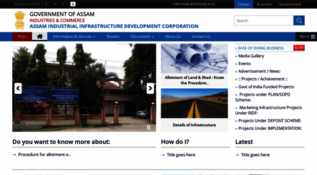 aiidc.assam.gov.in - Home | ASSAM INDUSTRIAL INFRAS... - Aiidc Assam