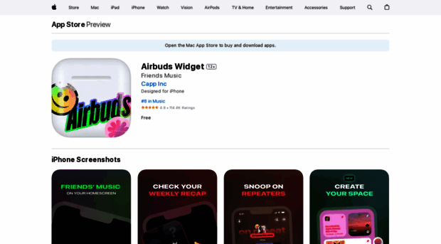 airbuds.app.link - ‎Airbuds Widget on the App Sto... - Airbuds App