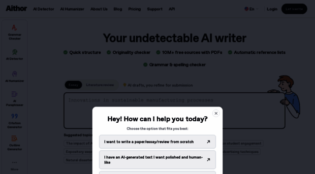 aithor.com - AI Essay Writer | Undetectable... - Aithor