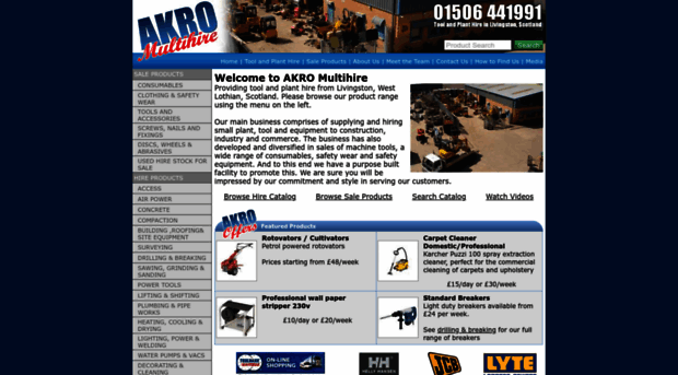akromultihire.co.uk - Tool and Plant Hire in Livings... - AKRO Multihire