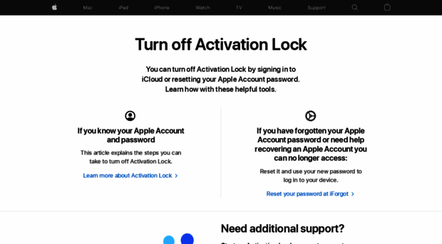 al-support.apple.com - Activation Lock - Support - Al Support Apple