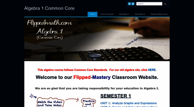 algebra1cc.flippedmath.com - Algebra 1 Common Core - Home - Algebra 1cc ...