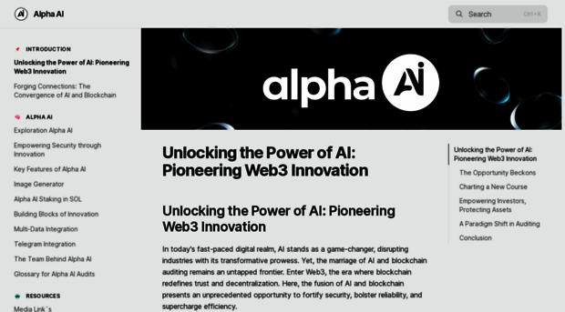 alpha-ai-1.gitbook.io - Unlocking the Power of AI: Pio... - Alpha AI 1 Gitbook