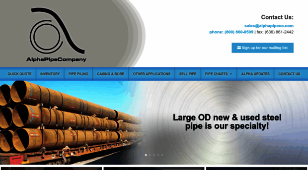alphapipeco.com - Wholesale Supplier of New and ... - Alpha Pipe Co