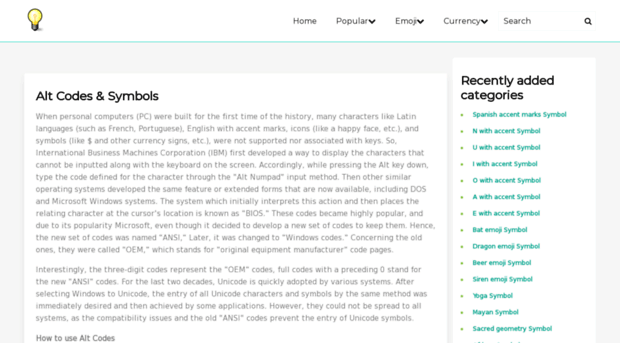 Altcodesymbols Alt Codes Symbols Special Alt Code Symbols