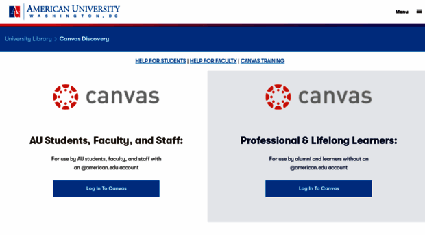 american.instructure.com - Canvas Login | American Univer... - American ...