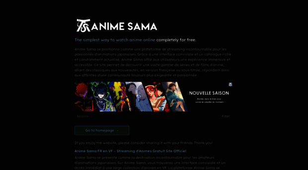 anime-sama.cx - Anime Sama FR en VF – Streamin... - Anime Sama