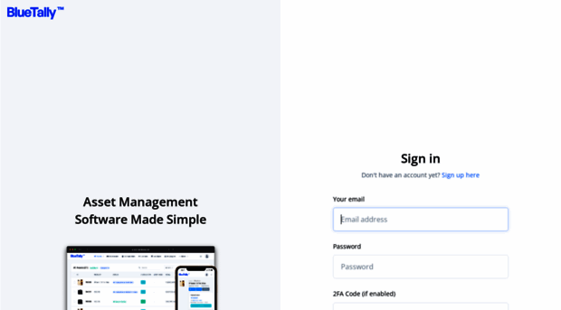 app.bluetallyapp.com - Sign In - BlueTally - App Blue Tally