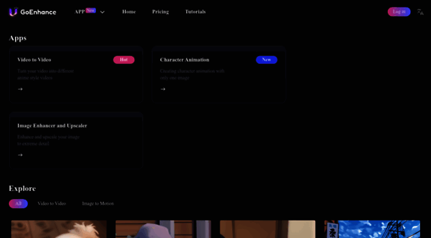 app.goenhance.ai - GoEnhance AI - Video2video, Im... - App Go Enhance