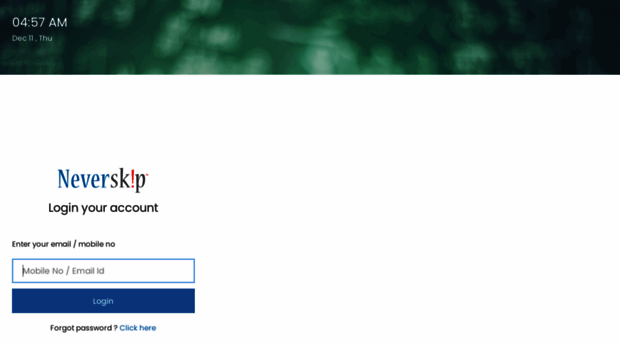 app.neverskip.com - Neverskip Communication - Logi... - App Neverskip