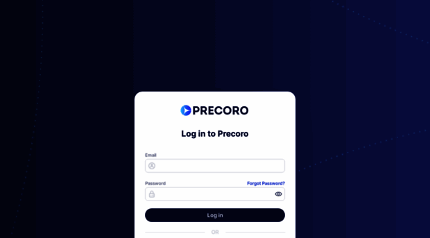 app.precoro.com - Log in | Precoro - App Precoro