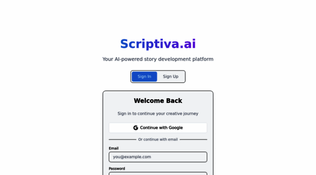 app.scriptiva.ai - Scriptiva.ai - AI-Powered Stor... - App Scriptiva