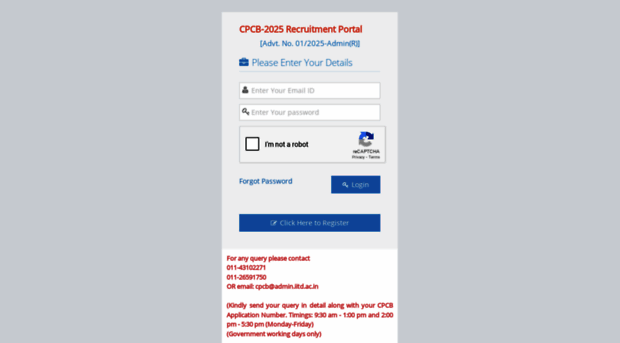 app1.iitd.ac.in - CPCB - Login Page - App 1 Iitd