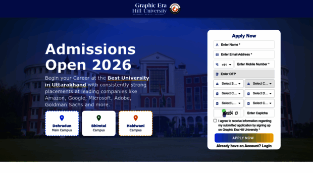 apply.gehu.ac.in - Graphic Era Hill University - Apply Gehu