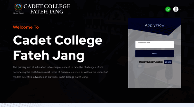 applyonline.ccf.edu.pk - Cadet College Fateh Jang - App... - Apply ...