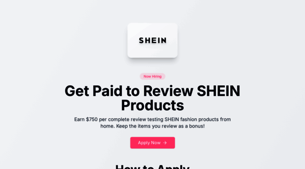 applyshn.com - SHEIN Product Reviewer Program - Applyshn