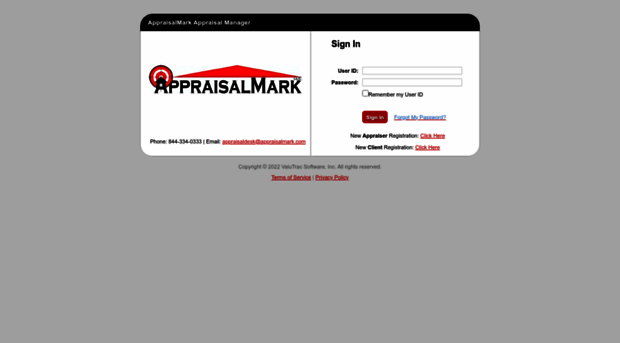 appraisalmark.myvalutrac.com - AppraisalMark Appraisal Manage ...