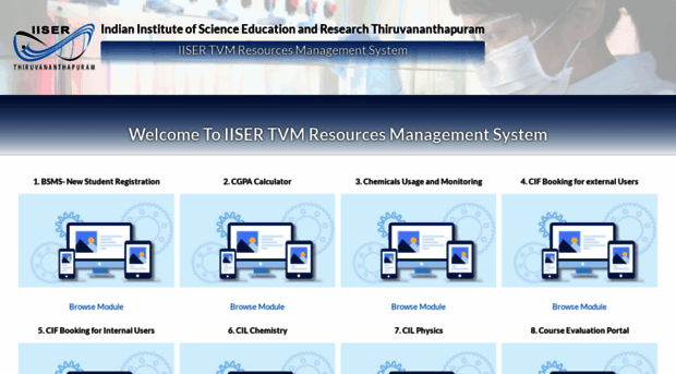 apps.iisertvm.ac.in - IISER TVM Resources Management... - Apps IISER TVM