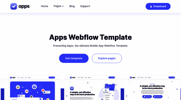 appstemplate.webflow.io - Apps - Webflow HTML Website Te... - Apps ...