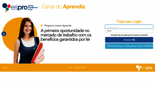 aprendiz.espro.org.br - Aprendiz - Login - Aprendiz Espro