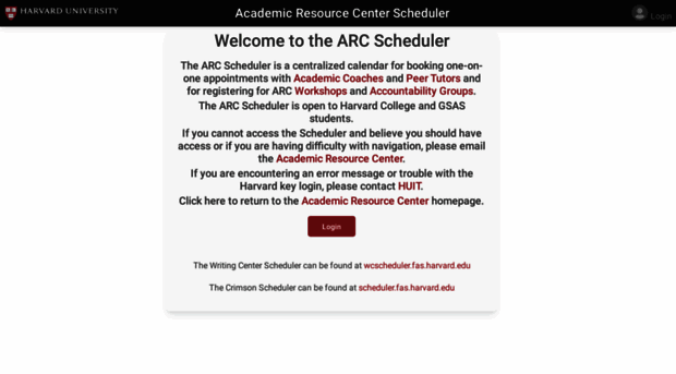 arcscheduler.fas.harvard.edu - ARC - ARC Scheduler Fas Harvard