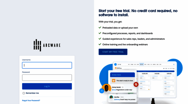 arcware.file.force.com - Login | Salesforce - Arcware File Force