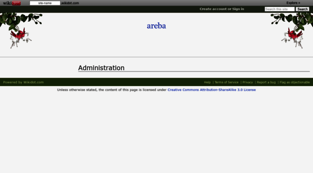 areba.wikidot.com - Administration - areba - Areba Wikidot