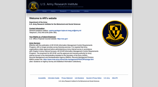 ari.altess.army.mil - U.S. Army Research Institute f... - Ari Altess