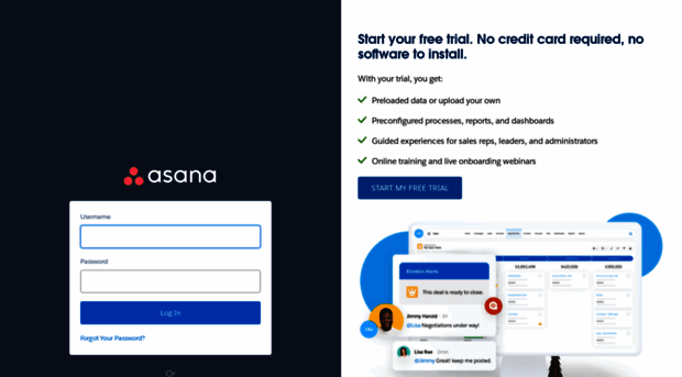 asana.my.salesforce.com - Login | Salesforce - Asana My Salesforce