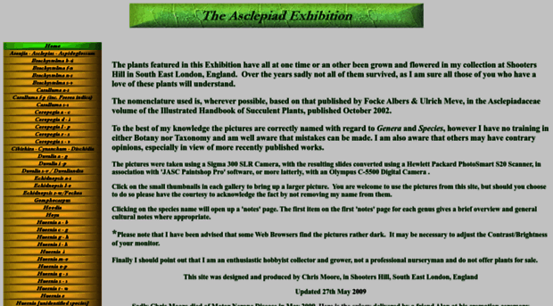 asclepiad-exhibition.org - Index - Asclepiad Exhibition