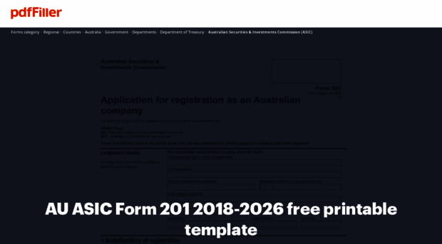 asic-form-201.pdffiller.com - 2018-2026 AU ASIC Form 201 Fil... - ASIC ...