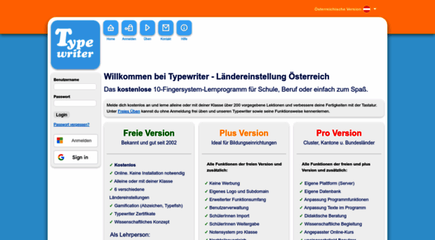 at4.typewriter.at - Typewriter - Online 10-Fingers... - At 4 Typewriter