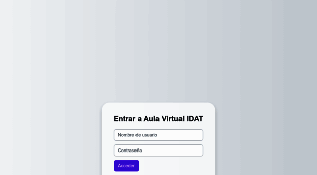 aulavirtual.idat.edu.pe - Aula Virtual IDAT: Log in to t... - Aula Virtual IDAT