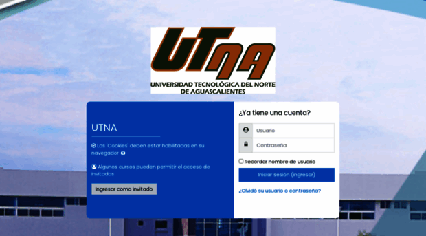 aulavirtual.utna.edu.mx - UTNA: Log in to the site - Aulavirtual UTNA