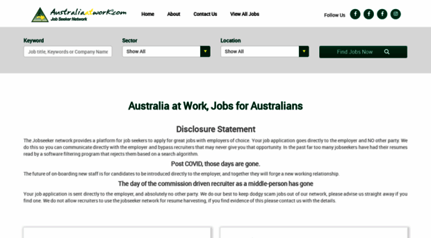 australiaatwork.com - Australia at Work, Find Jobs i... - Australia At Work