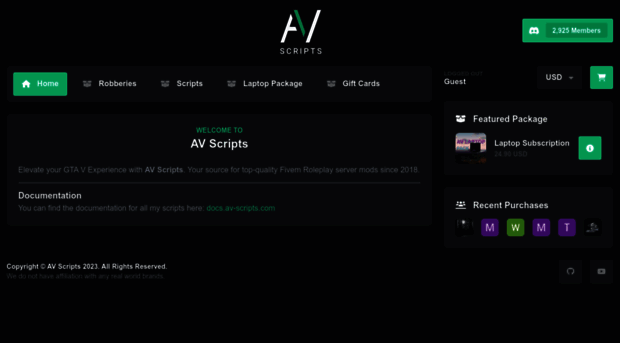 av-scripts.tebex.io - AV Scripts | Welcome - AV Scripts Tebex